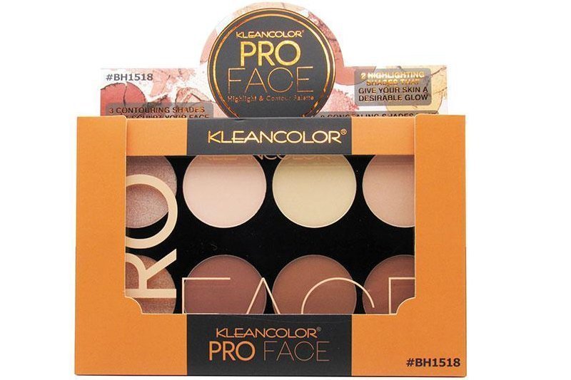 Kleancolor Pro Face Paleta de Contorno e Iluminador | KLEANCOLOR ...