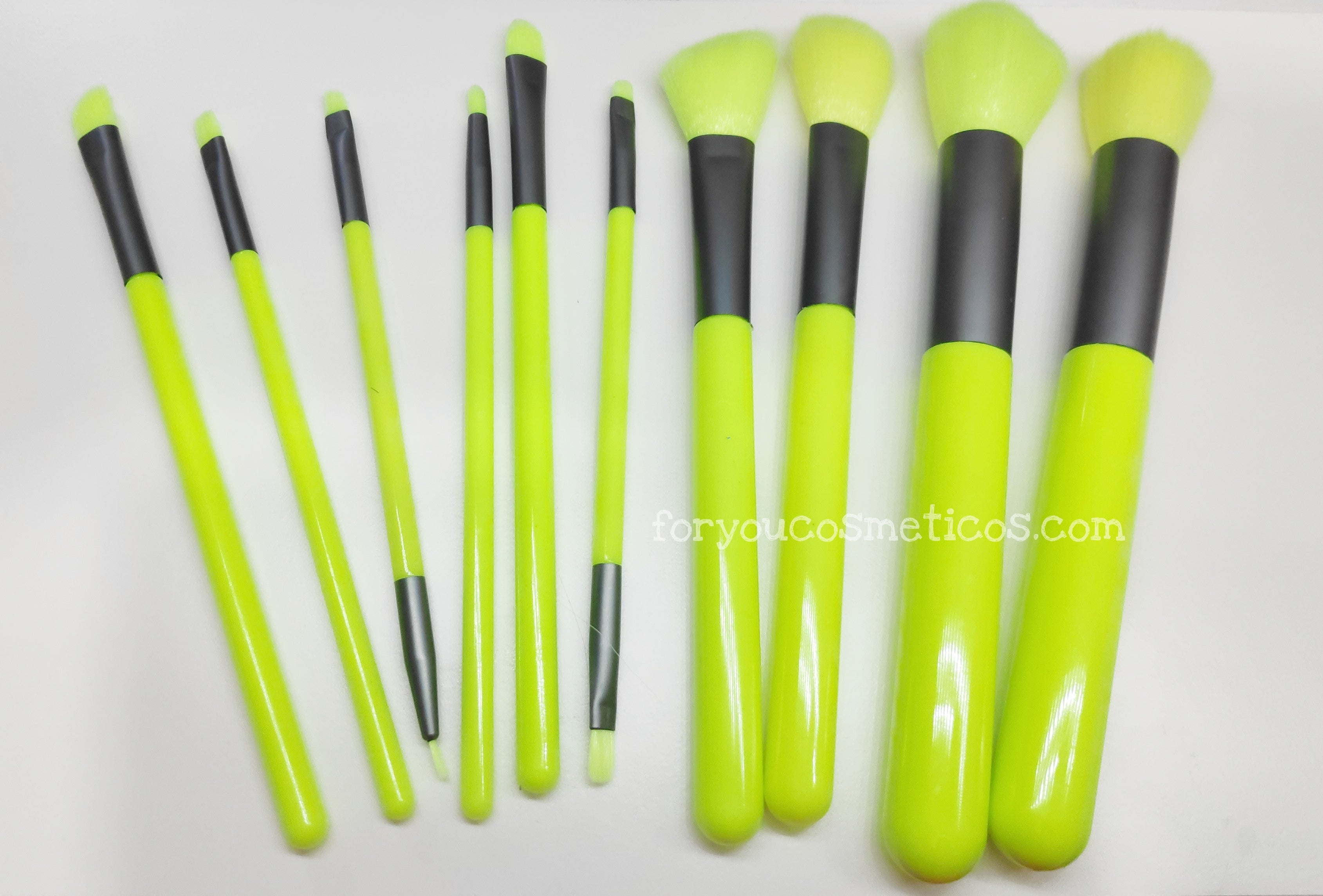Set de 10 brochas Neón – ForYou Cosméticos